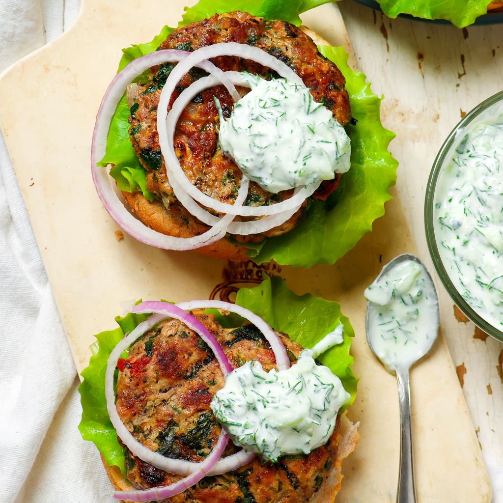 Mediterranean Turkey Burger - Snap-Ed Recipes